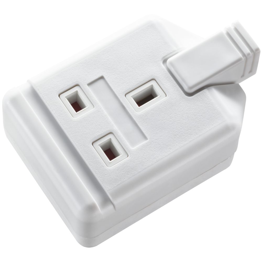Masterplug 13A 1-Gang Unfused Rewireable Socket White - Screwfix