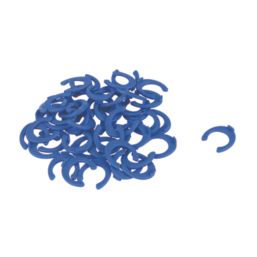 FloPlast FloFit+ Plastic Collet Clips Blue 10mm 50 Pack - Screwfix