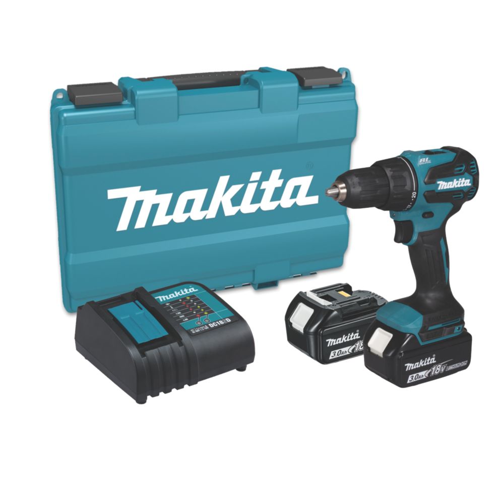 Makita DHP490SFX2 18V 1 x 3.0Ah Li-Ion LXT Brushless Cordless Combi ...