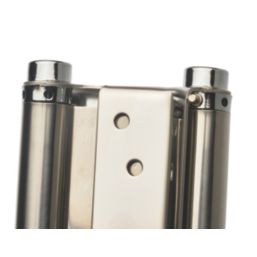 Smith & Locke Polished Chrome Spring Hinge 100mm x 137mm - Screwfix