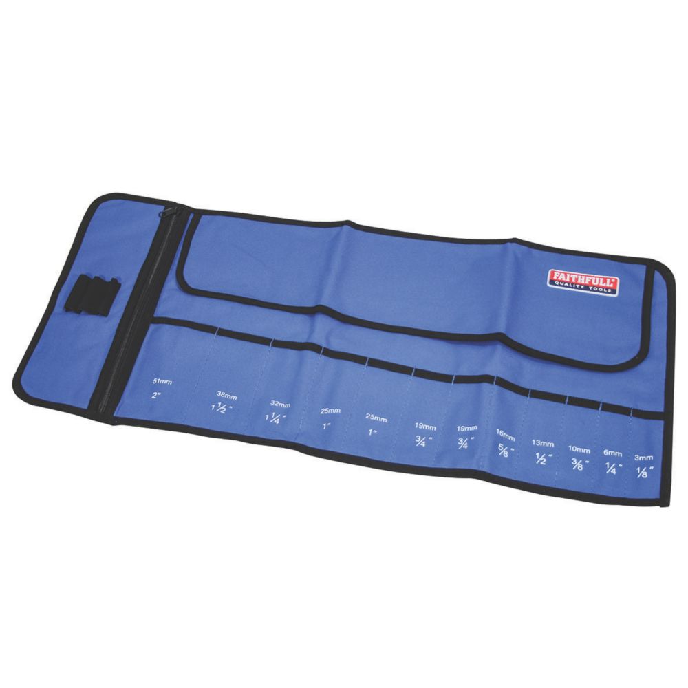 Faithfull 12 Pocket Chisel Storage Roll 12.6" - Screwfix