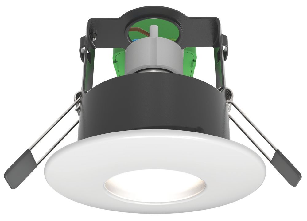 4lite WiZ Connected Fixed Fire Rated LED Smart Downlight Matt White 4 ...