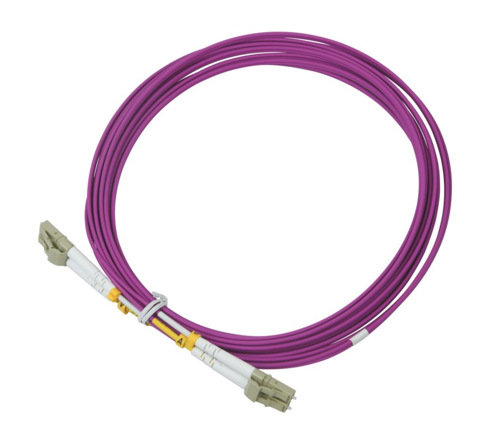 Labgear Duplex Multi Mode Purple LC- LC OM4 LSZH Fibre Optic Cable 5m ...