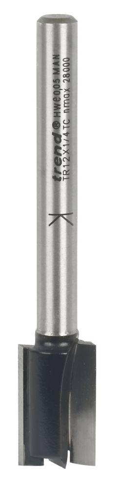 Trend TR12X1/4TC 1/4" Shank Double-Flute Straight Long Reach Router ...
