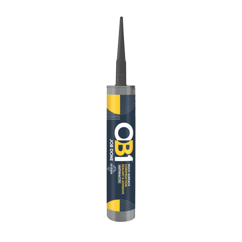 OB1 Multi-Surface Construction Sealant & Adhesive Anthracite 290ml ...