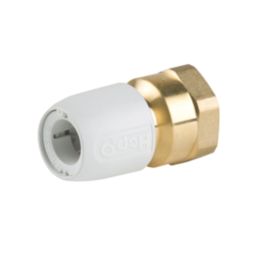 Hep2O Plastic Push-Fit Adapting Female Coupler 15mm x 3/4" - Screwfix