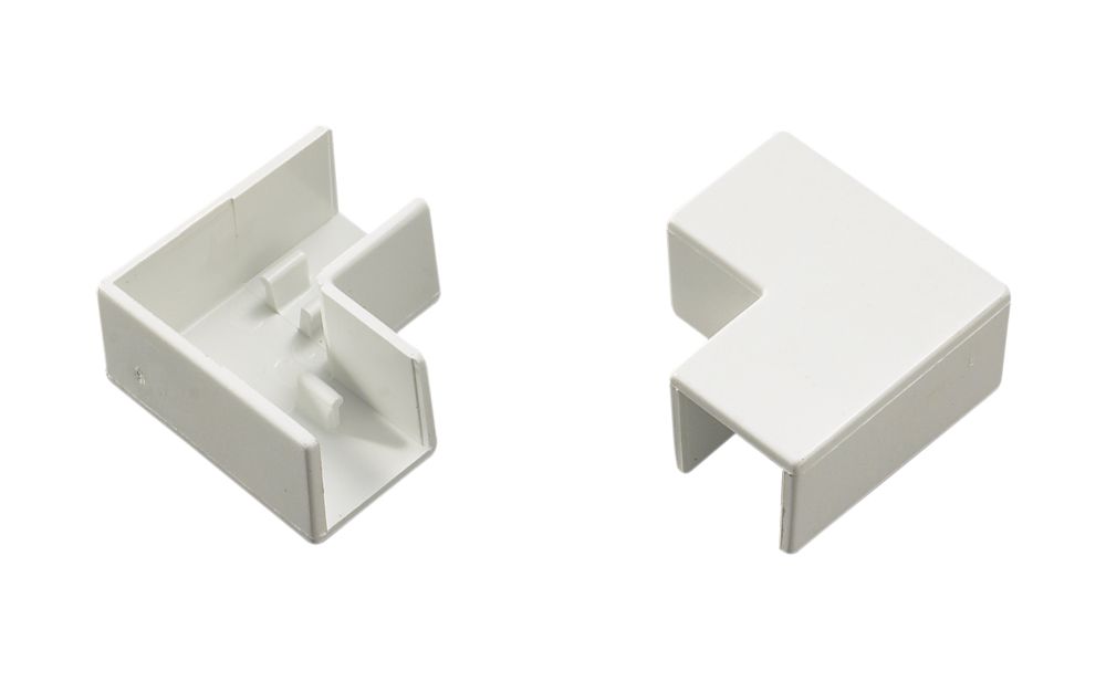 Tower Flat Trunking Angle 16mm x 16mm 2 Pack - Screwfix