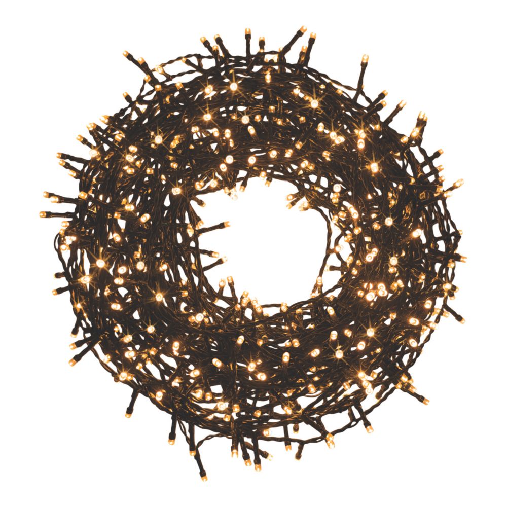 720 LED Indoor & Outdoor Warm White String Christmas Lights - Screwfix