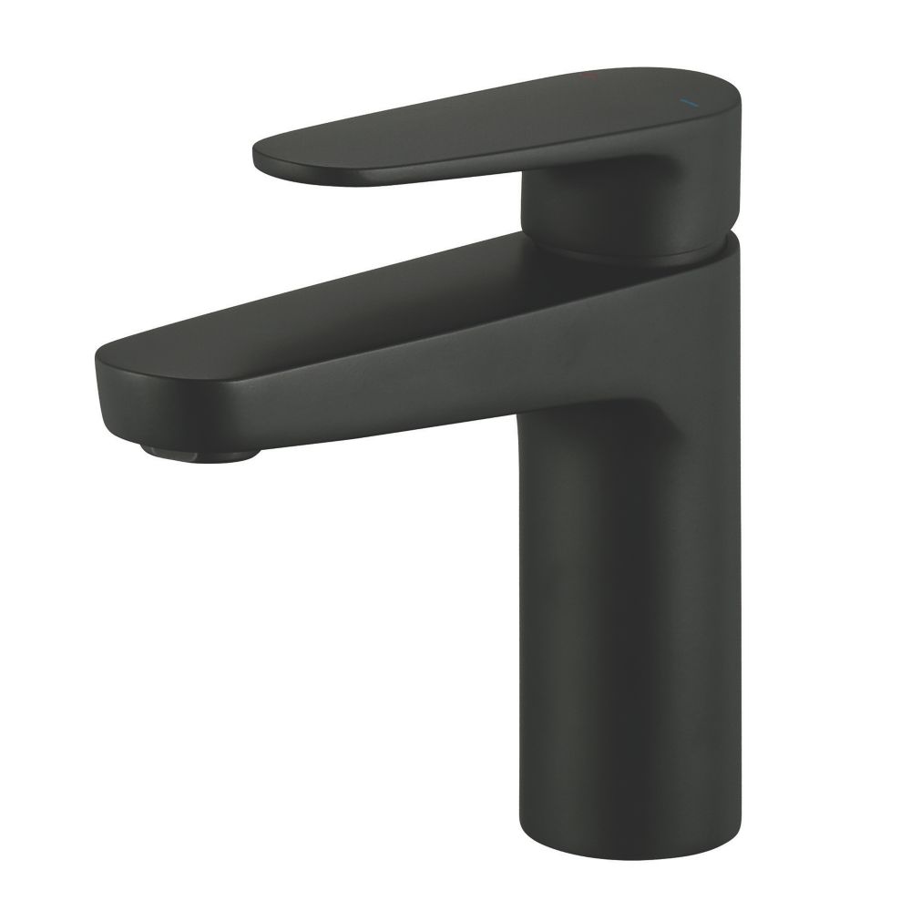Swirl Caldew Black 151mm Standard Lever Mono Basin Mixer Tap With ...