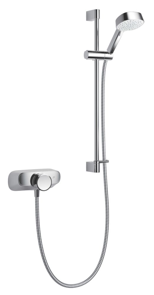 Mira Form Rear-Fed Exposed Chrome Thermostatic Mixer Shower - Screwfix