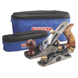 Faithfull Smoothing & Block Plane with Carry Bags 2 Pack - Screwfix