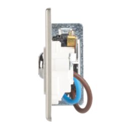 Contactum iConic 13A Key Switch 1-Gang 2-Pole Switched Socket Brushed ...