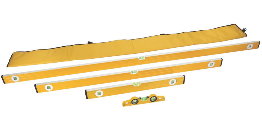 Essentials Aluminium Level Set 4 Pieces - Screwfix