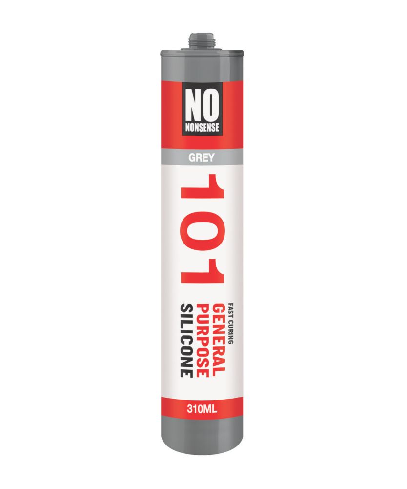 No Nonsense 101 General Purpose Silicone Sealant Grey 310ml - Screwfix