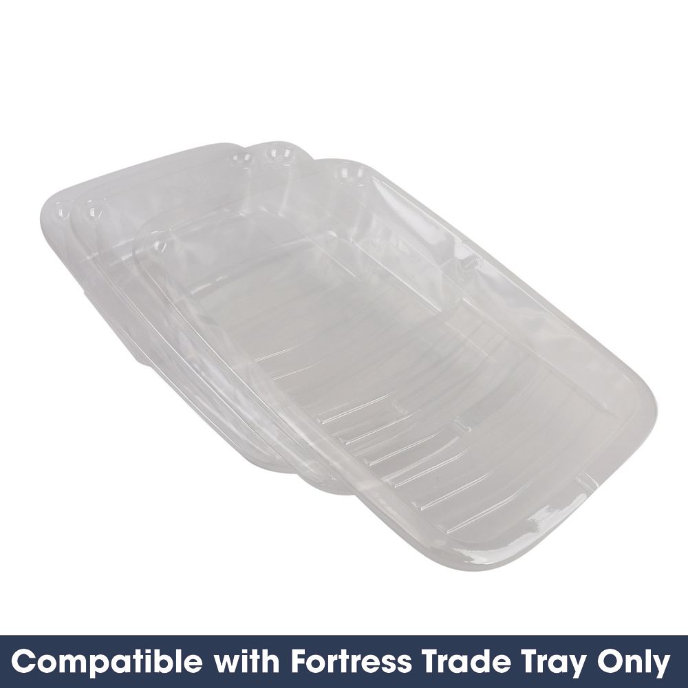 Fortress Trade 9" Roller Tray Inserts Transparent 3 Pack - Screwfix