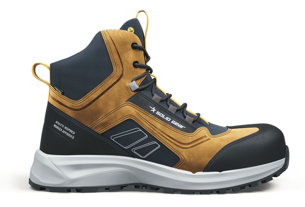 Solid Gear Adapt Size 8 Brown Water-Resistant Safety Boots - Screwfix