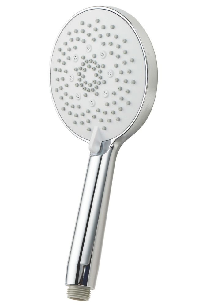 Swirl Hand Shower Chrome/White 120mm x 255mm - Screwfix