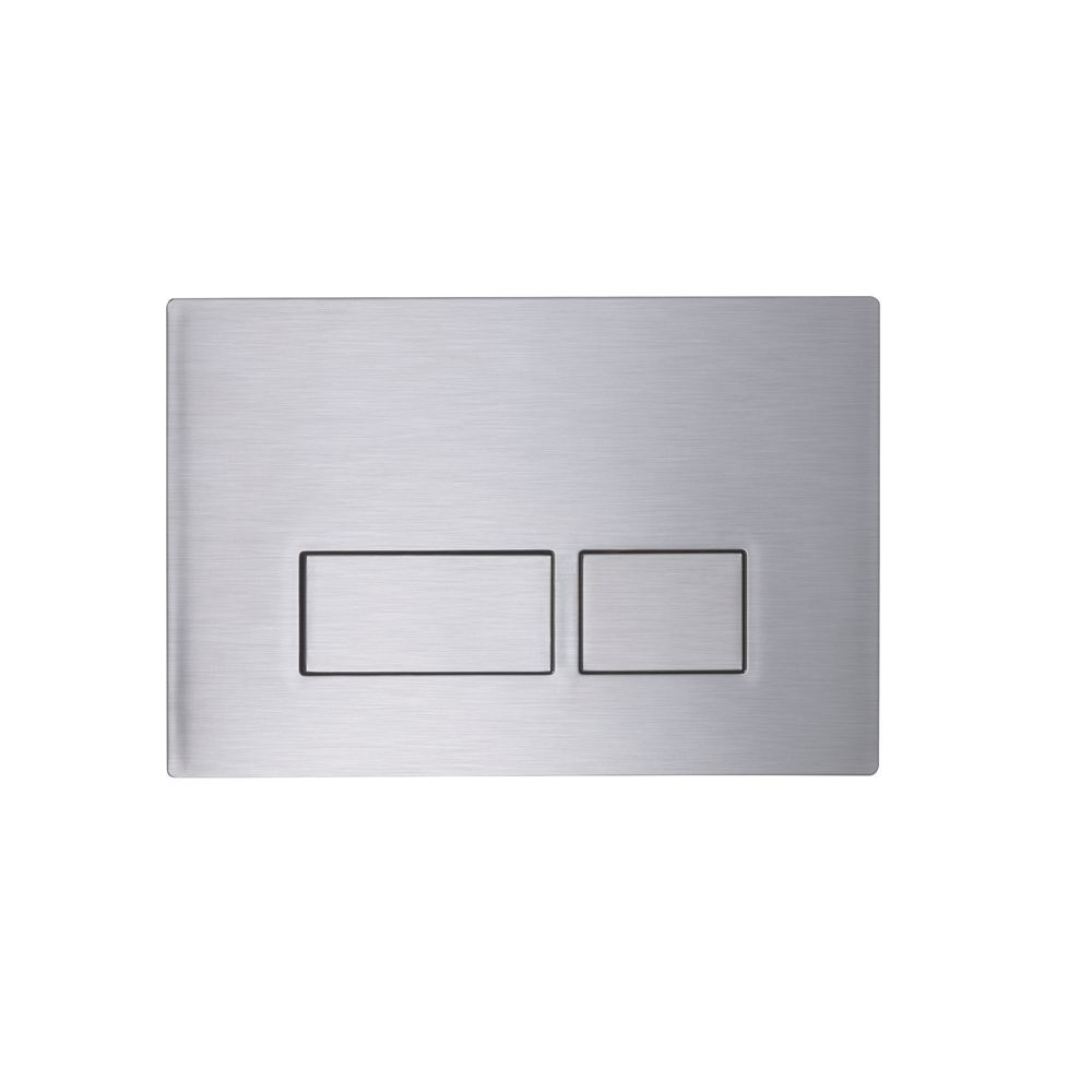 Quad Dual-Flush Flushing Plate Stainless Steel - Screwfix