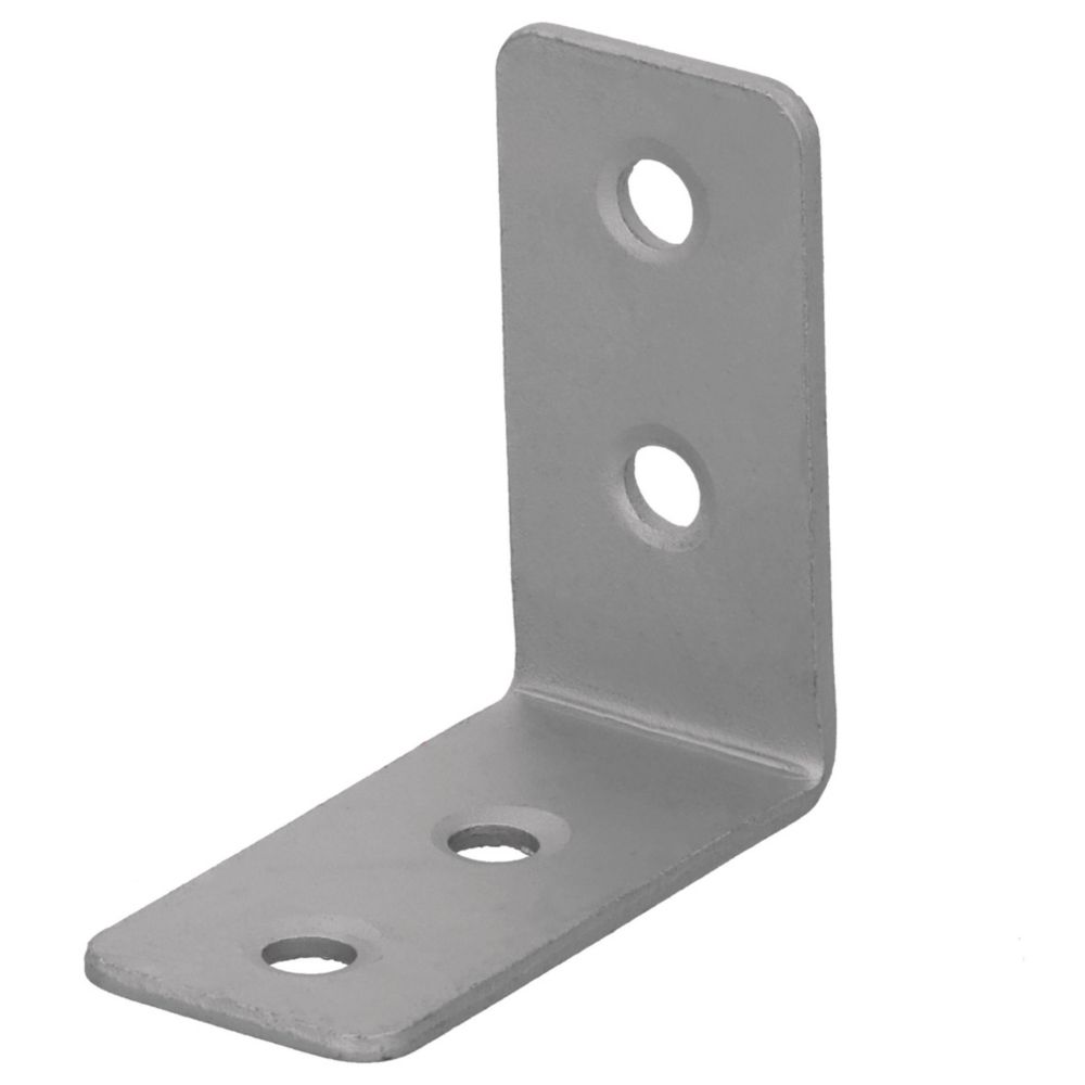 Magnodur Angle Brackets Silver 40mm x 40mm x 20mm 10 Pack - Screwfix