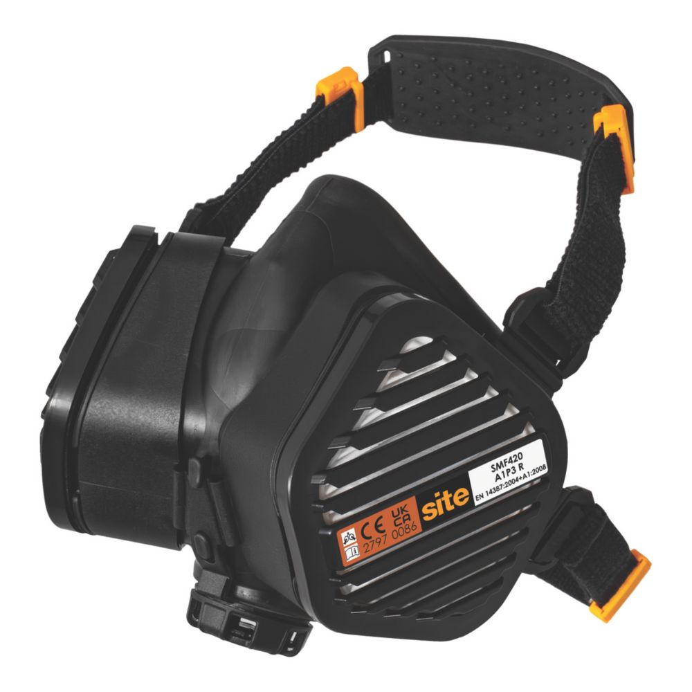 Site SRM420 Medium / Large Reusable Full Paint Spray Mask A1 - Screwfix