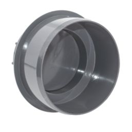 FloPlast Push-Fit Screwed Access Cap Anthracite Grey 110mm - Screwfix