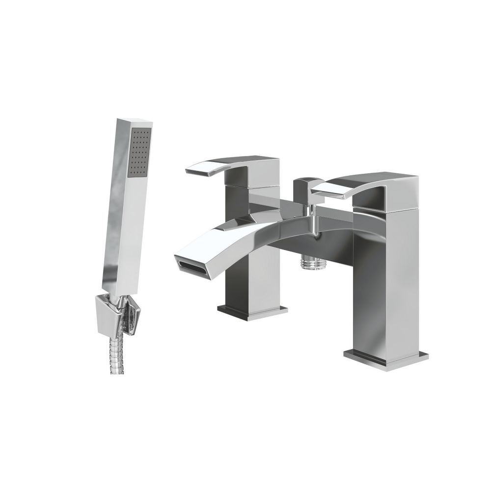 ETAL Kinlin Deck-Mounted Bath Shower Mixer Tap Chrome - Screwfix