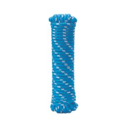 Essentials Braided Rope Blue/White 8mm x 20m - Screwfix