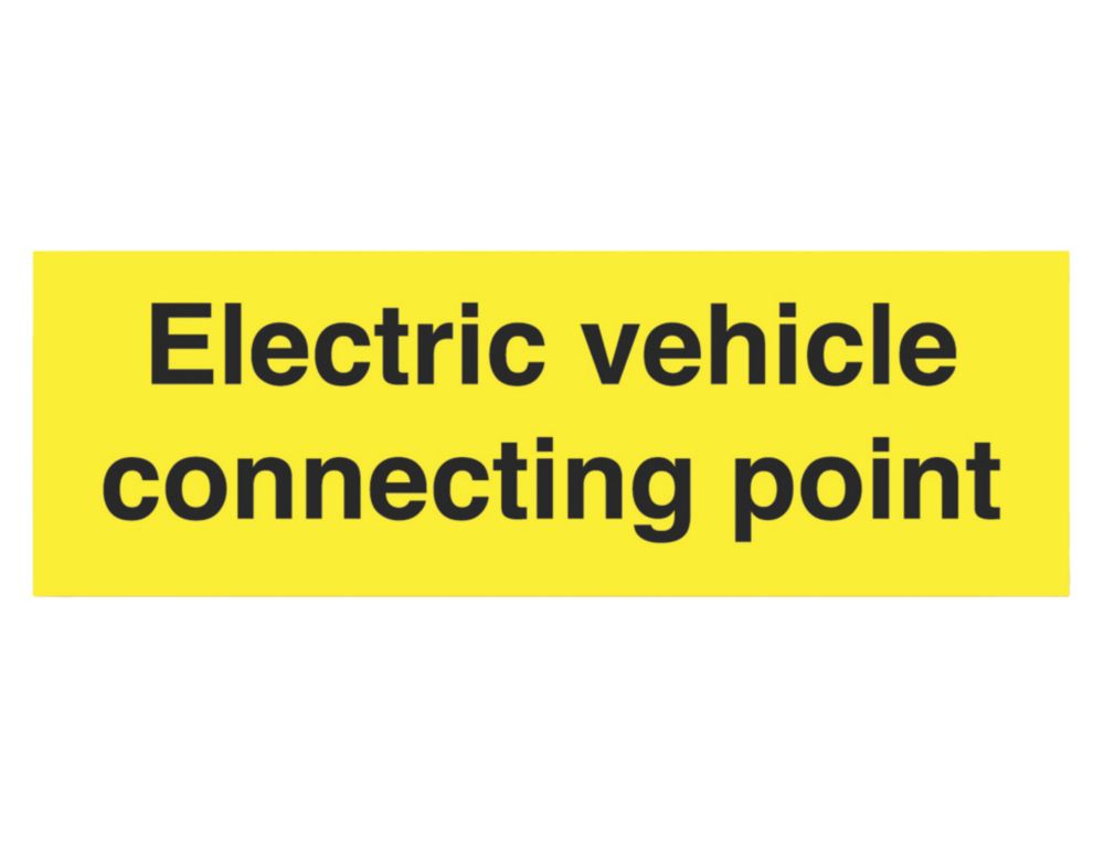 Essentials EV Connecting Point Labels 75mm x 25mm 10 Pack - Screwfix