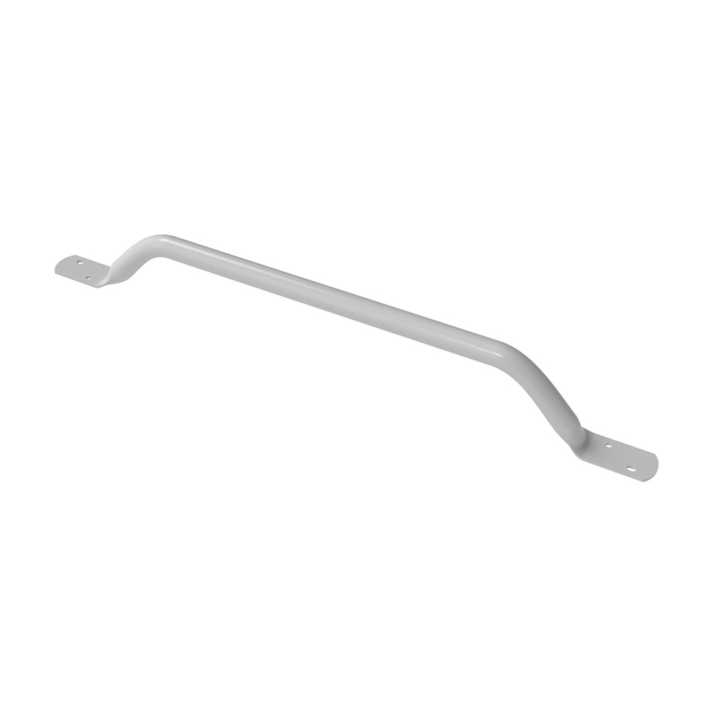 Nymas Straight Household Flat End Steel Grab Rail White 710mm - Screwfix