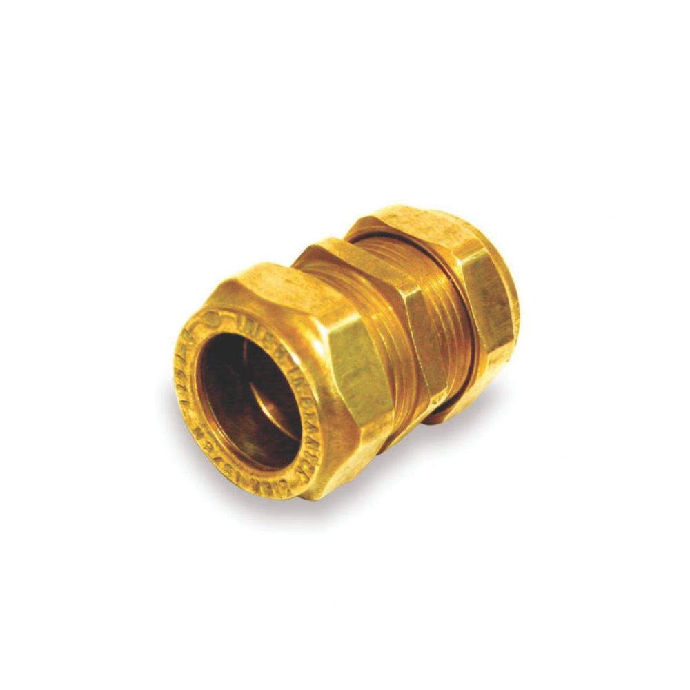 Instantor Brass Compression Equal Coupler 1/2" - Screwfix