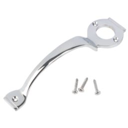 GateMate Classic Long Throw Lock Pull Handle Chrome-Plated - Screwfix