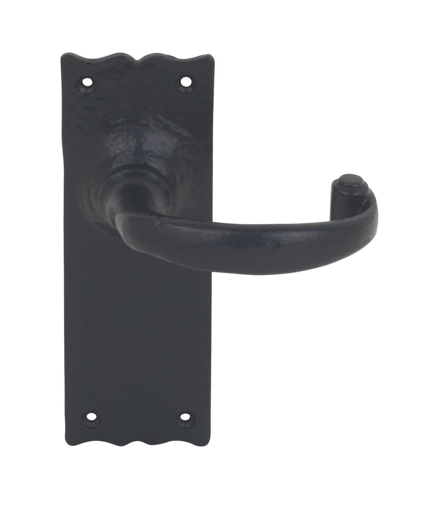 Smith & Locke Regal LoB Door Handles Pair Black - Screwfix
