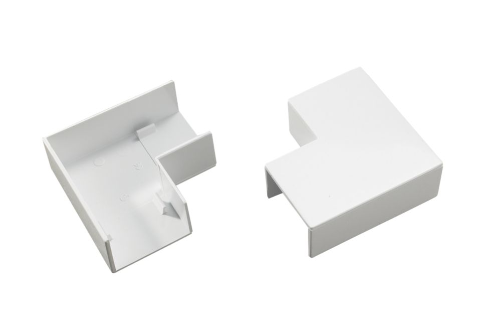 Tower Flat Trunking Angle 38mm x 25mm 2 Pack - Screwfix