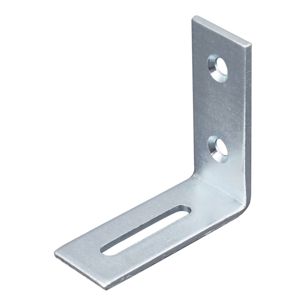 Essentials Adjustable Corner Brackets Silver 60mm x 60mm x 20mm 10 Pack ...