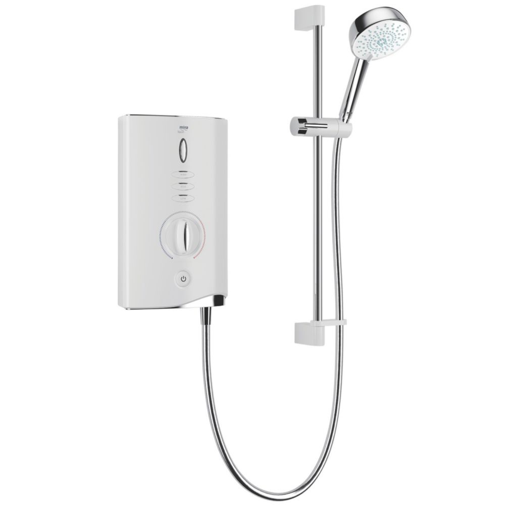 Mira Sport Max with Airboost White/Chrome 9kW Electric Shower - Screwfix