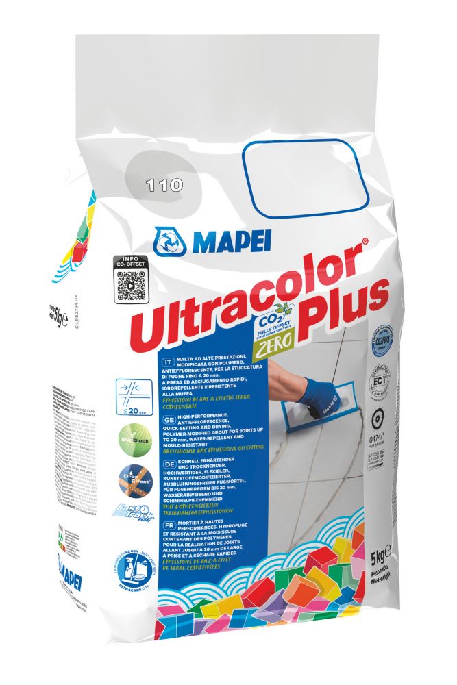 Mapei Ultracolour Plus Wall & Floor Grout Manhattan Grey 5kg - Screwfix