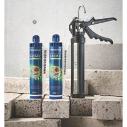 Rawlplug R-KEM-II-300-P2G6N Resin & Heavy Duty Gun 2 x 300ml - Screwfix