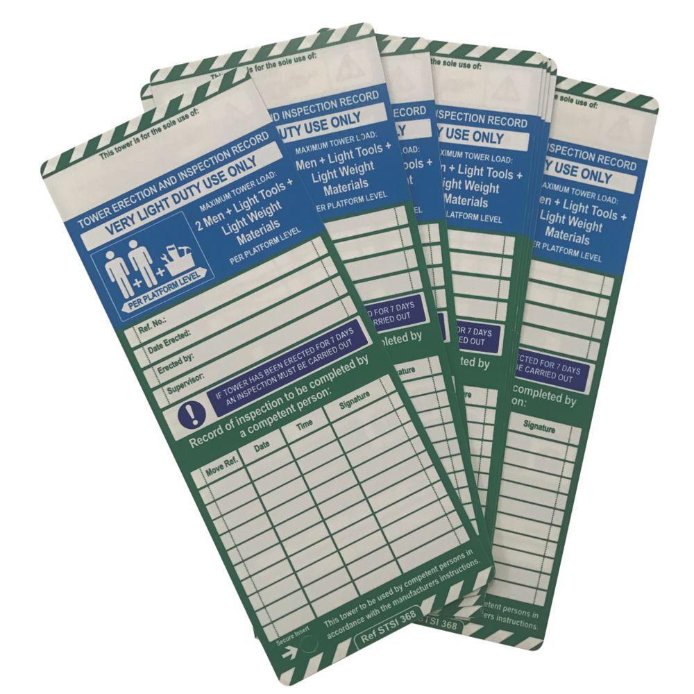 Scafftag Towertag Inserts 10 Pack - Screwfix