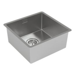 Carysil SR1012 1 Bowl Stainless Steel Kitchen Sink 450mm x 440mm - Screwfix