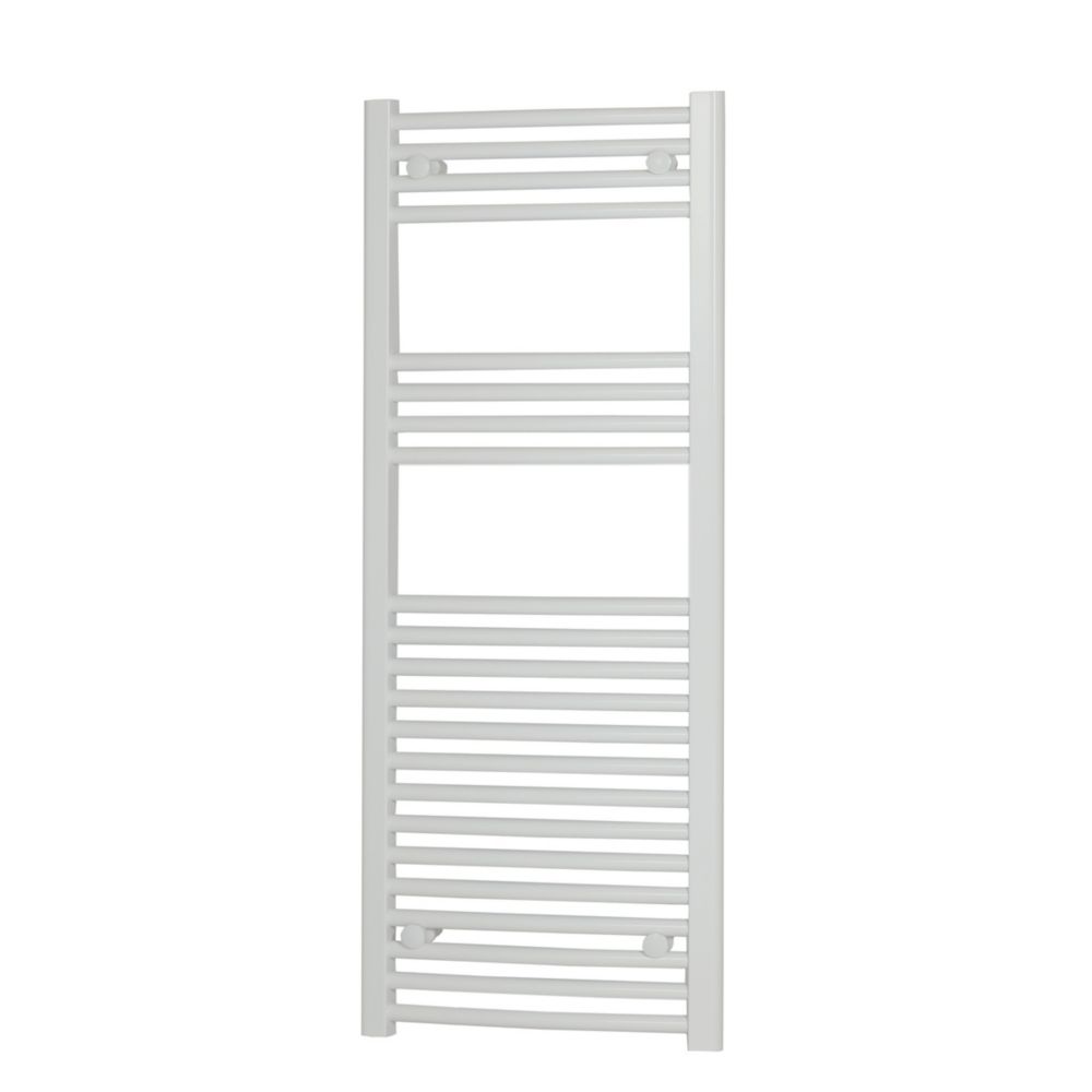 Flomasta 1200mm x 450mm 1655BTU White Curved Towel Radiator - Screwfix