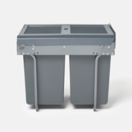 Essentials Vigote Pull-Out Bin Anthracite 36Ltr - Screwfix
