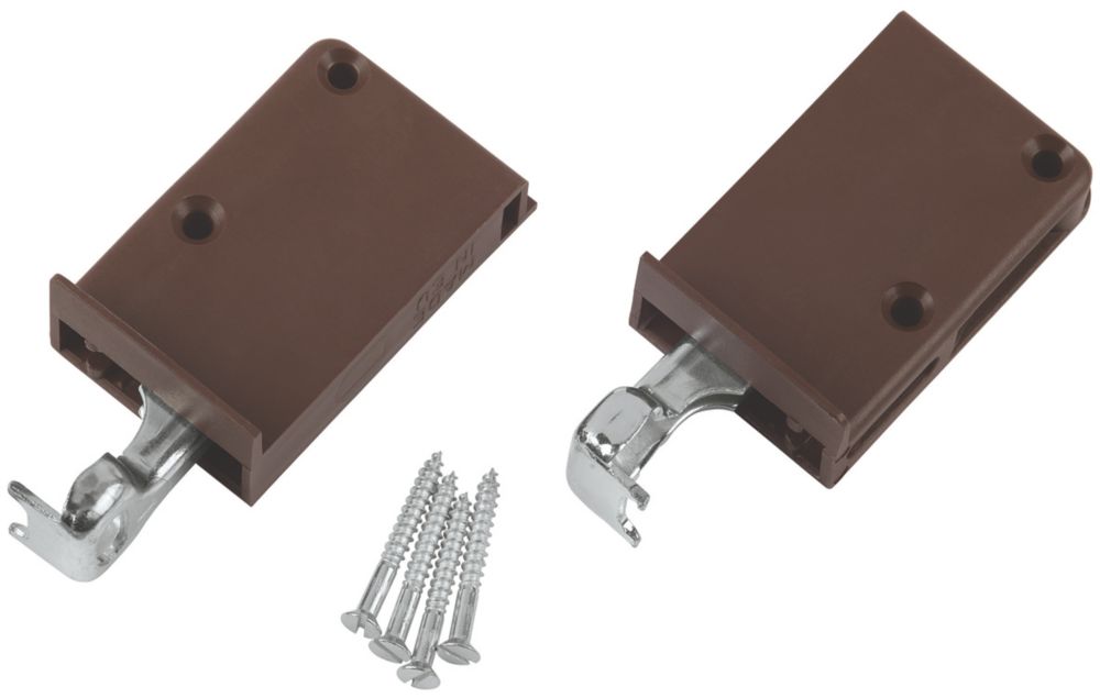 Suki Cabinet Suspension Hangers Brown 64mm x 25mm x 39mm 2 Pack - Screwfix
