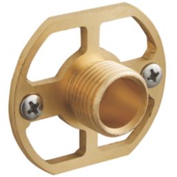Highlife Bathrooms Round Shower Brackets Brushed Brass - Screwfix