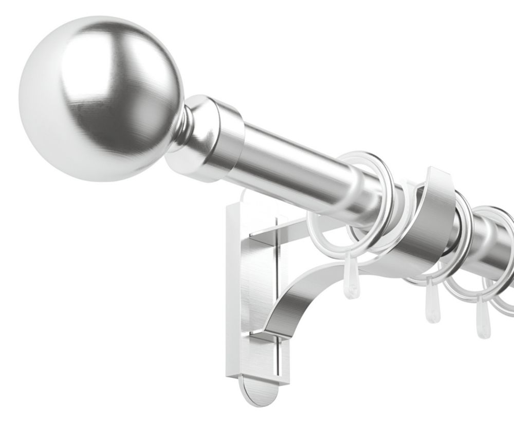 Rothley Silver Steel Curtain Rings 28mm 10 Pack - Screwfix