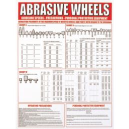 "Abrasive Wheels" Guidelines Poster 590mm x 450mm - Screwfix