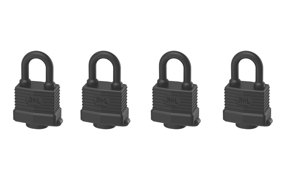 Smith & Locke Laminated Steel Keyed Alike Closed Shackle Padlocks 50mm ...