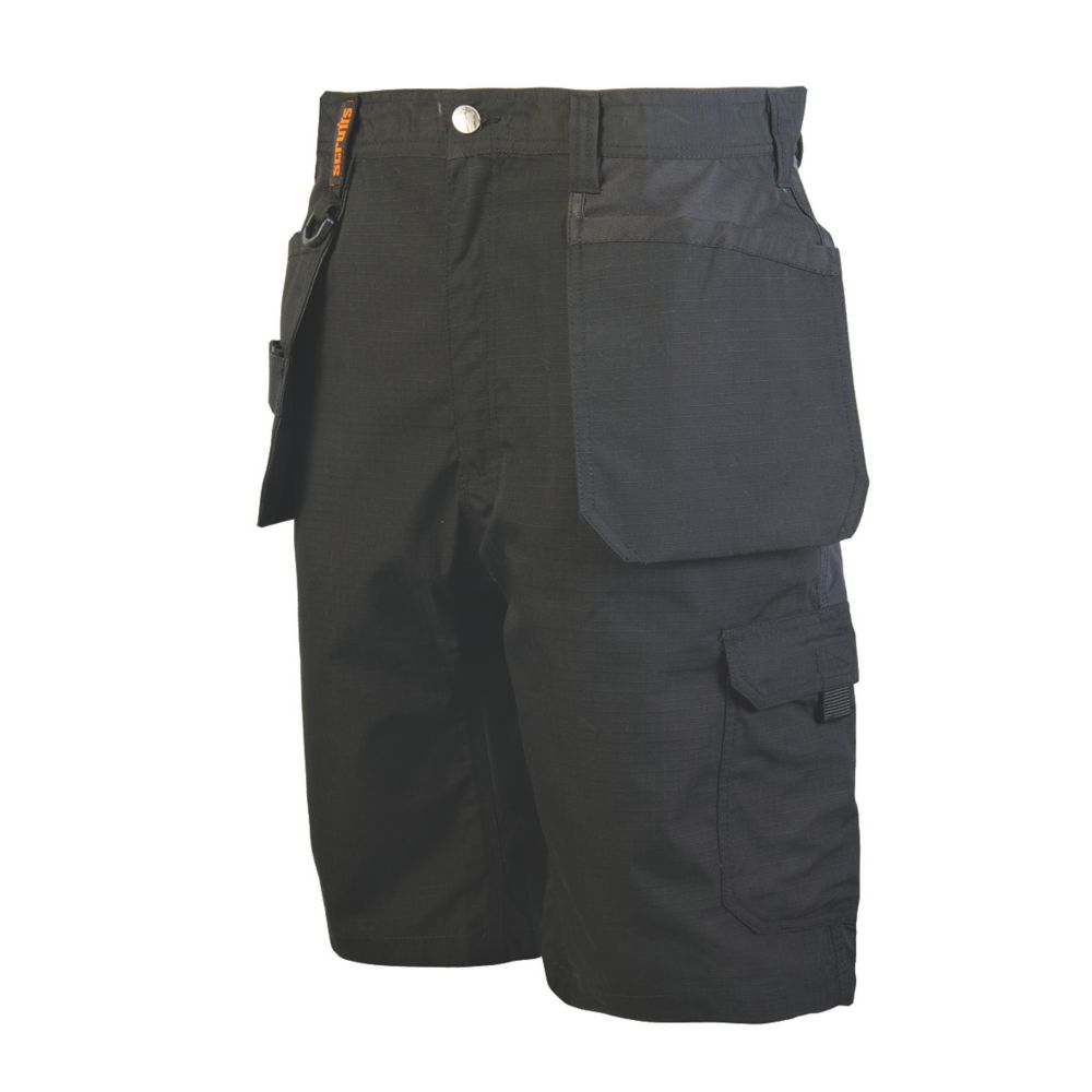 Scruffs Trade Flex Holster Work Shorts Black 36" W - Screwfix