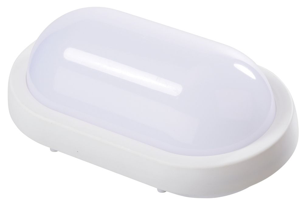 LAP Outdoor Oval LED Bulkhead White 8W 900lm - Screwfix