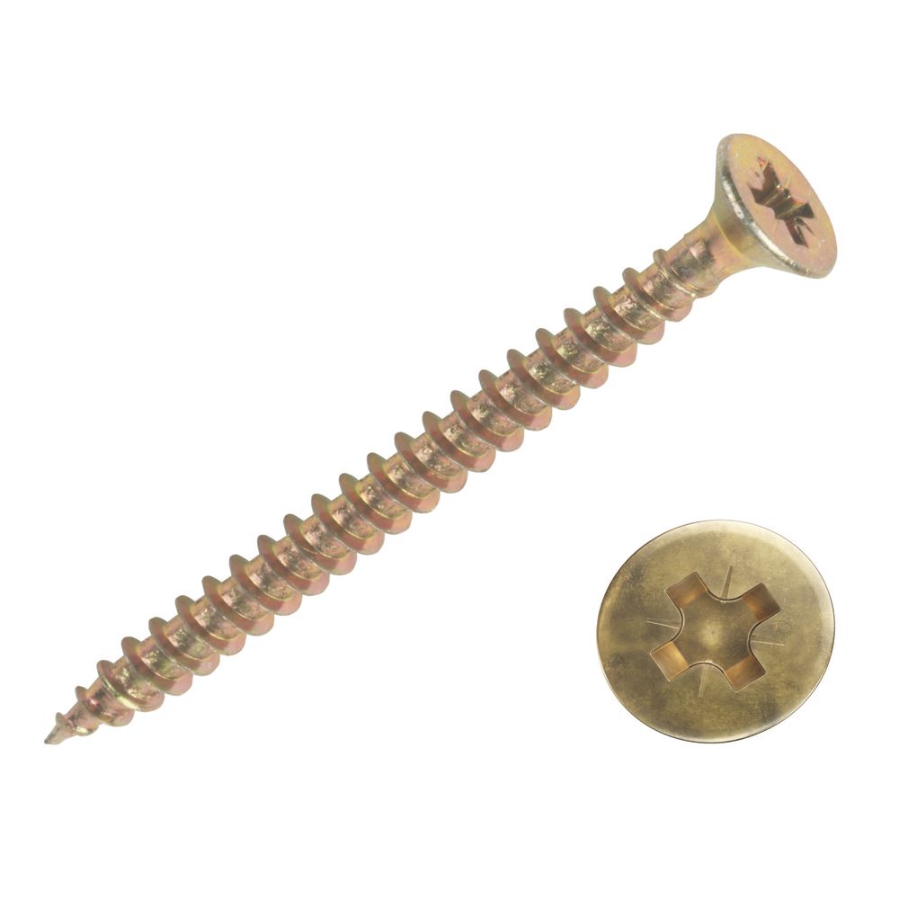 Goldscrew PZ Double-Countersunk 5mm (Dia) Wood Screw Trade Pack 1000 ...