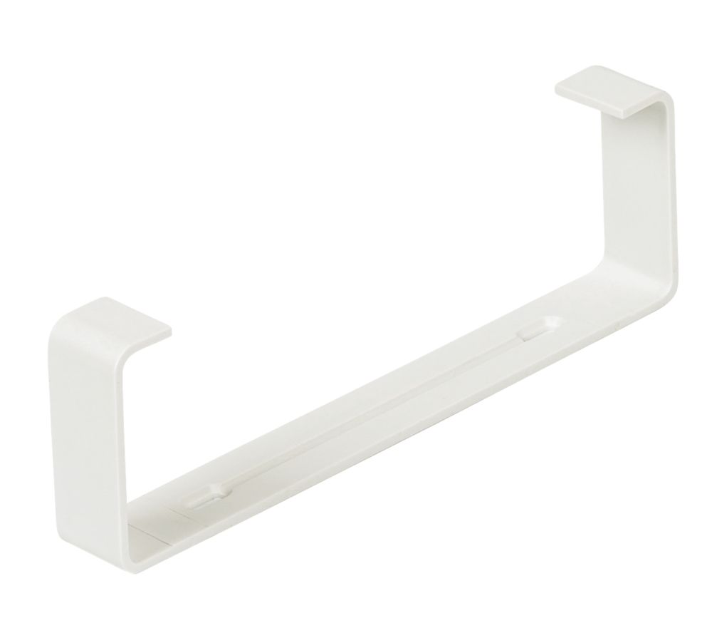 Manrose Rectangular Flat Channel Clips White 204mm 2 Pack - Screwfix